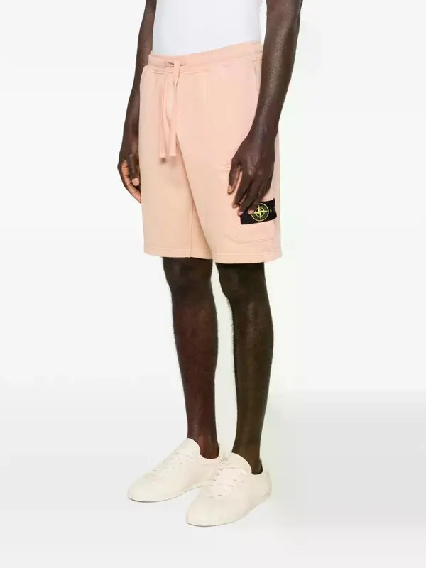 Stone Island Drawstring Cargo Shorts - Pink