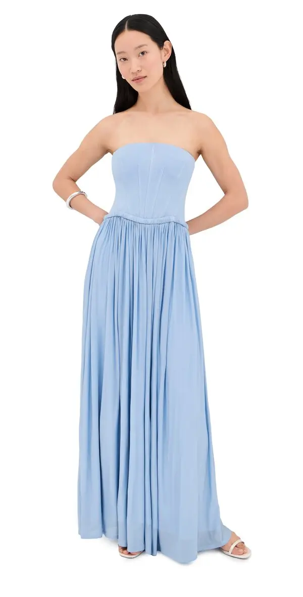 Simkhai Adalys Bustier Maxi Dress - Tidepool