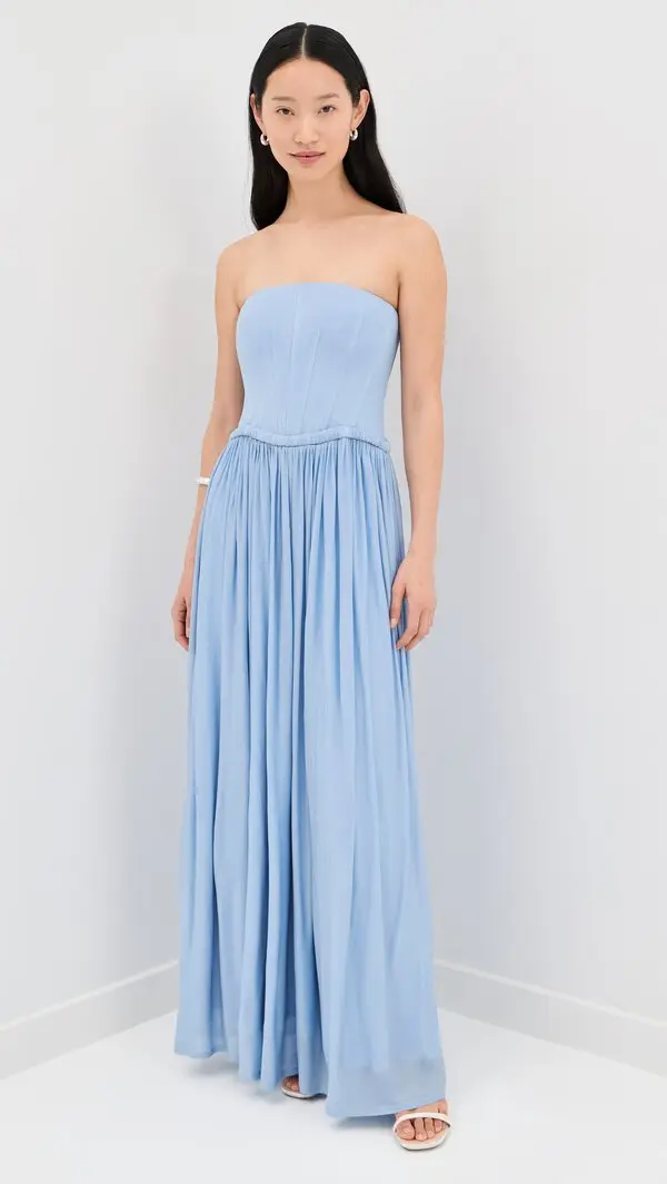 Simkhai Adalys Bustier Maxi Dress - Tidepool