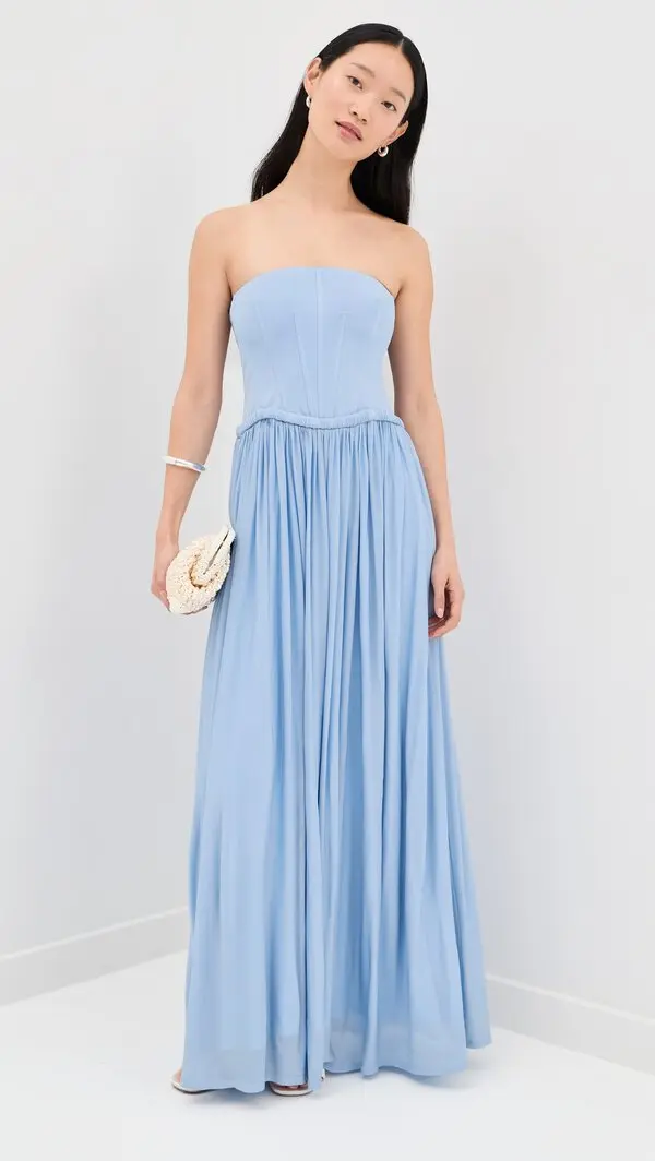 Simkhai Adalys Bustier Maxi Dress - Tidepool