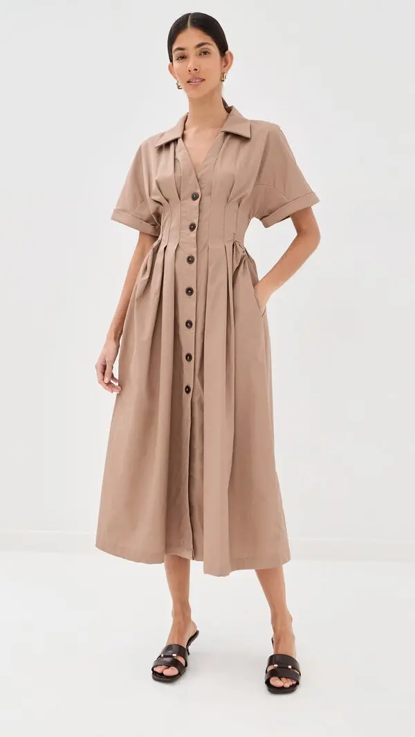 KIKA VARGAS Letitia Midi Dress