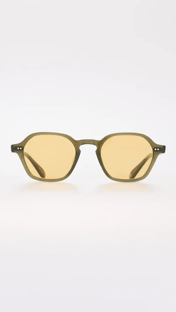 Garrett Leight Temescal Square Frame Sunglasses - Evgrn/sfpmp