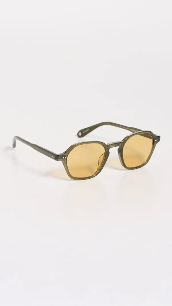Garrett Leight Temescal Square Frame Sunglasses - Evgrn/sfpmp