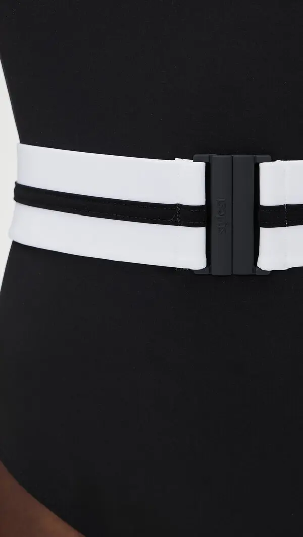 STYLEST Dreamsculpt Piped Square Neck One Piece Swimsuit
