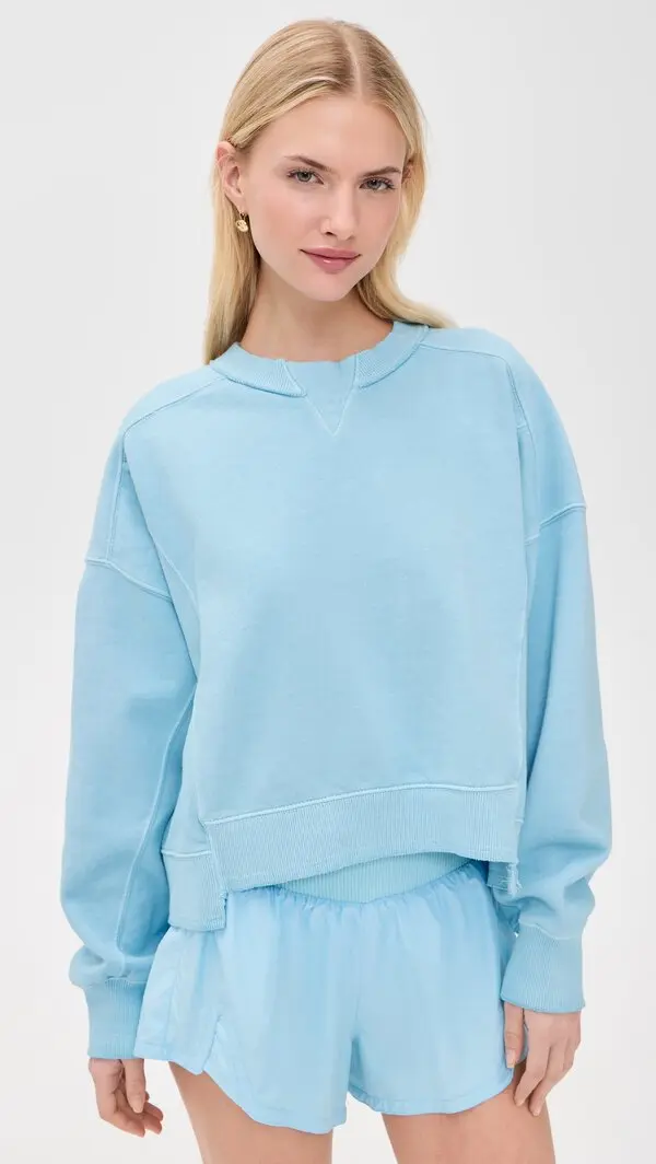 Free People Intercept Pullover - Bright Blue