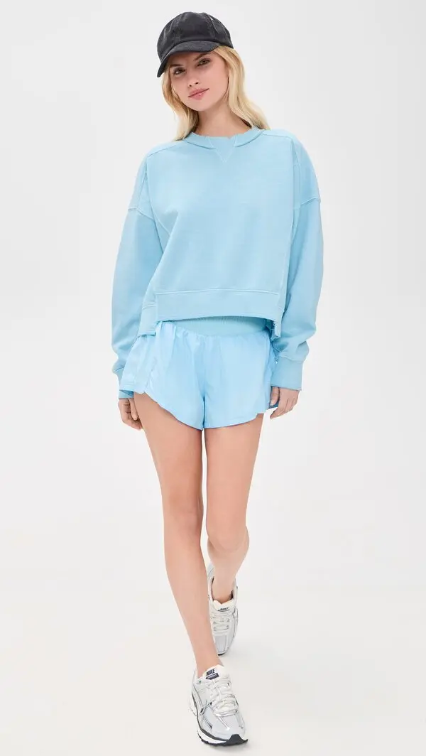 Free People Intercept Pullover - Bright Blue