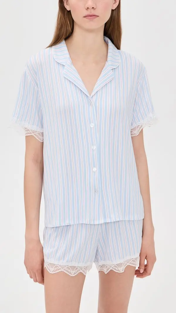 Flora Nikrooz Luna Notch Short Set - Blue