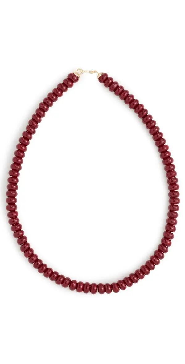 Shashi Gemstone Beaded Necklace - Ruby