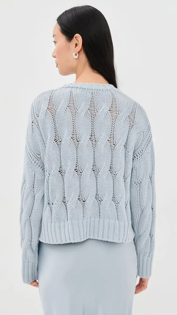 Sablyn Tristan Crewneck Cable Pullover