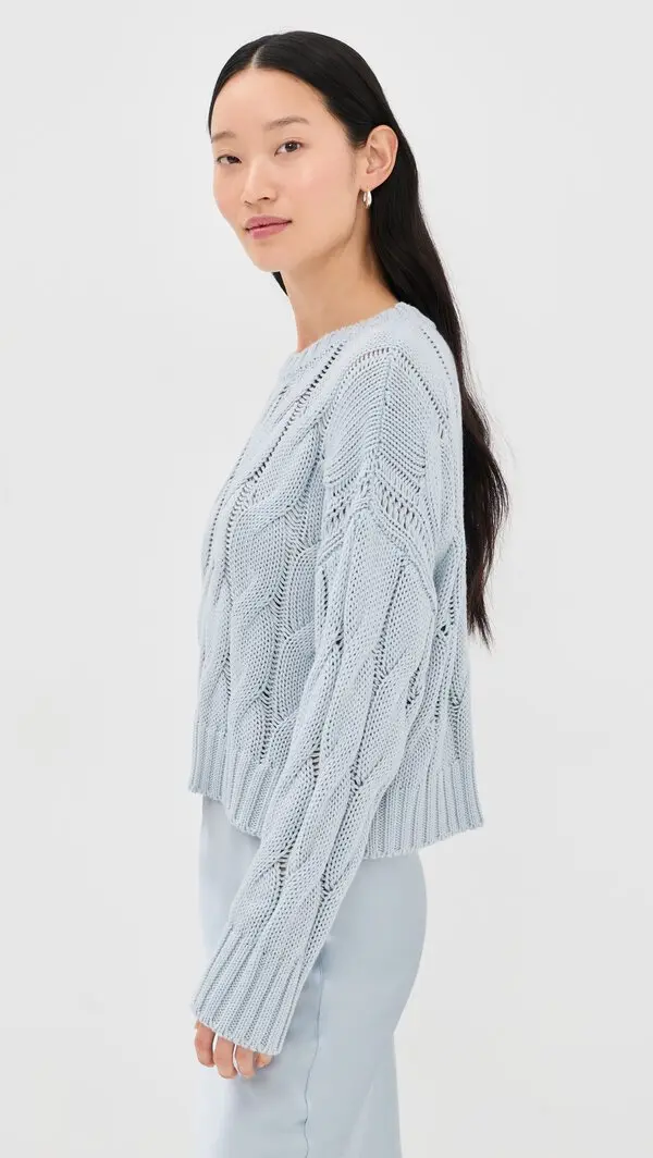 Sablyn Tristan Crewneck Cable Pullover
