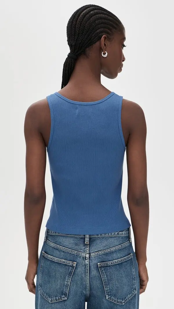 Still Here Snap Tank Top - Blue