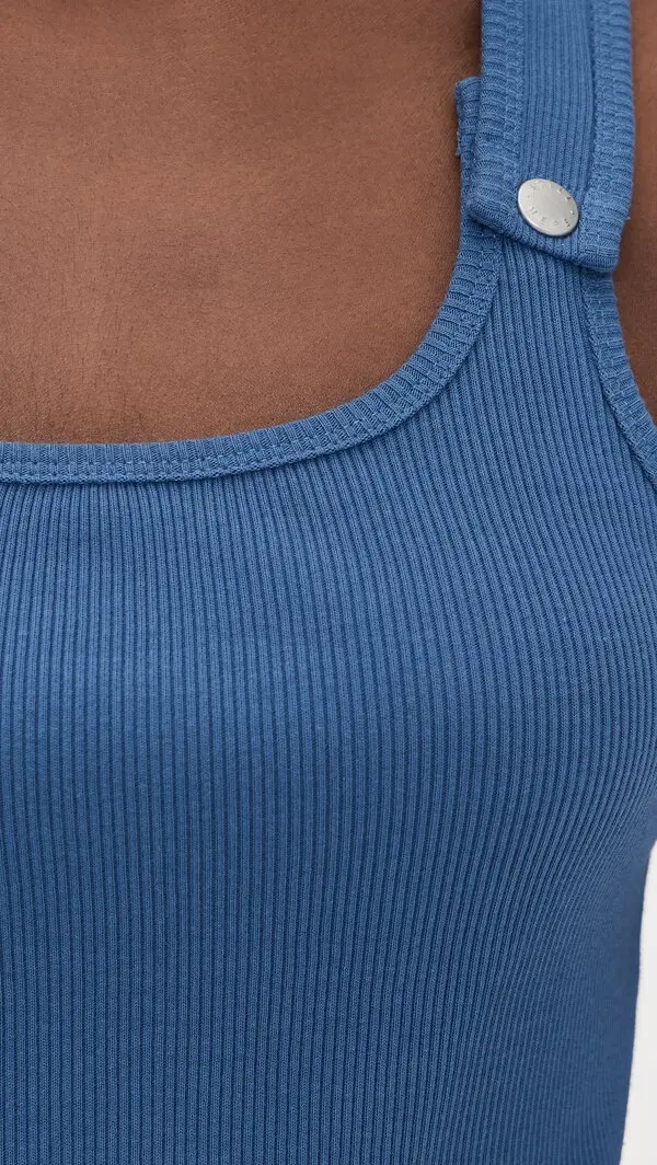 Still Here Snap Tank Top - Blue