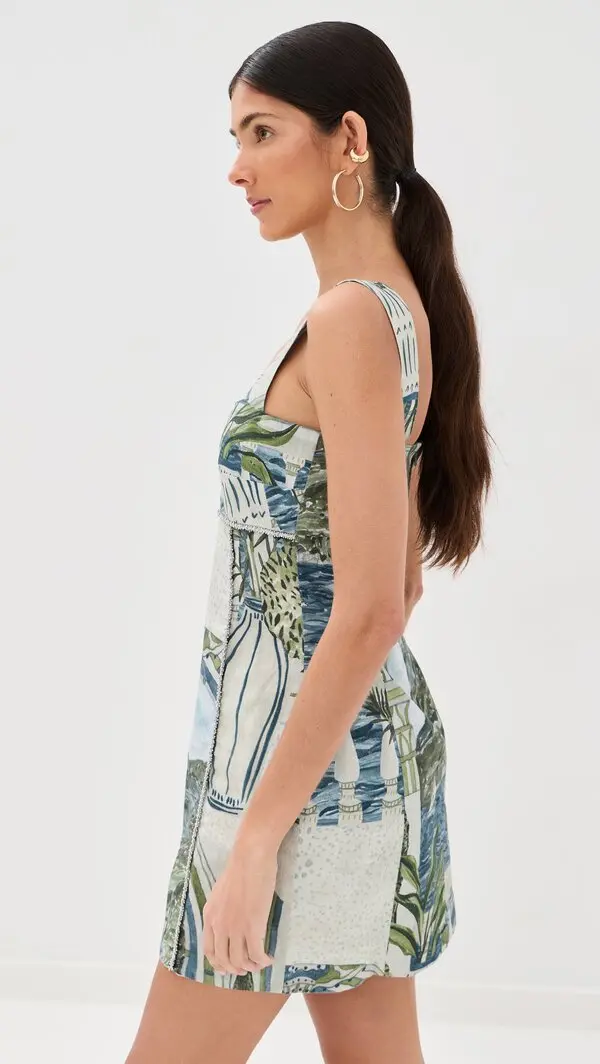 ISLA & WHITE Serra Dress Printed Square Neck Mini Dress