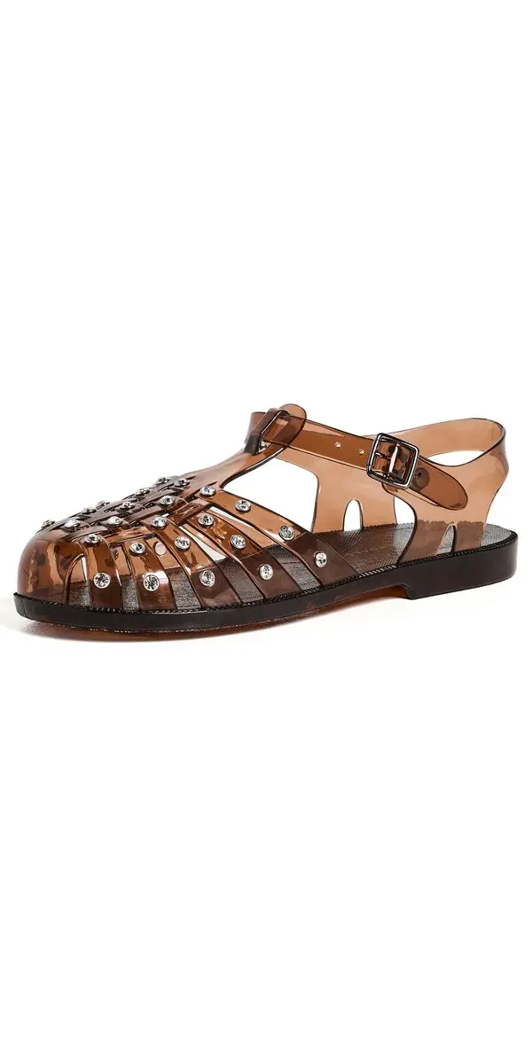 LOEFFLER RANDALL Rhys Jelly Sandals - Brown/clear