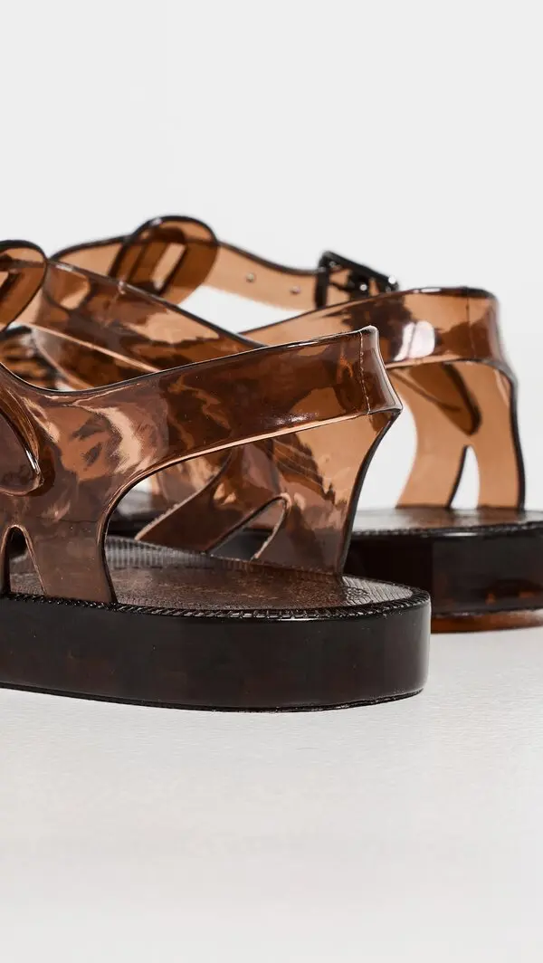 LOEFFLER RANDALL Rhys Jelly Sandals - Brown/clear
