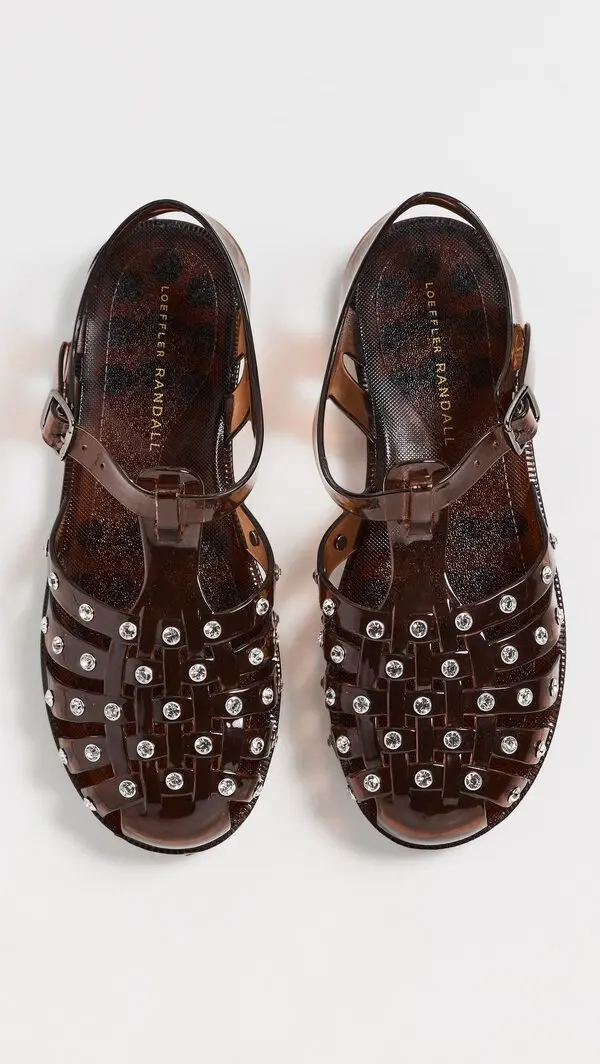 LOEFFLER RANDALL Rhys Jelly Sandals - Brown/clear