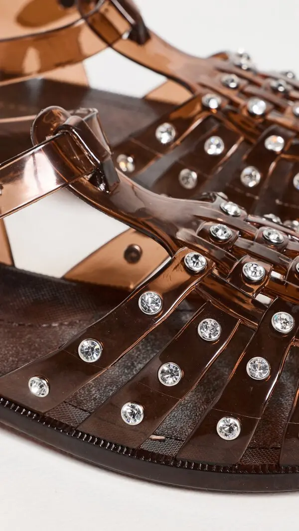 LOEFFLER RANDALL Rhys Jelly Sandals - Brown/clear