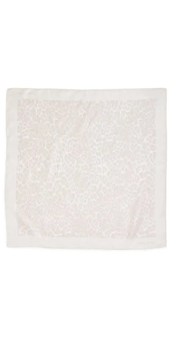 ANINE BING York Silk Scarf - Washed White Leopard