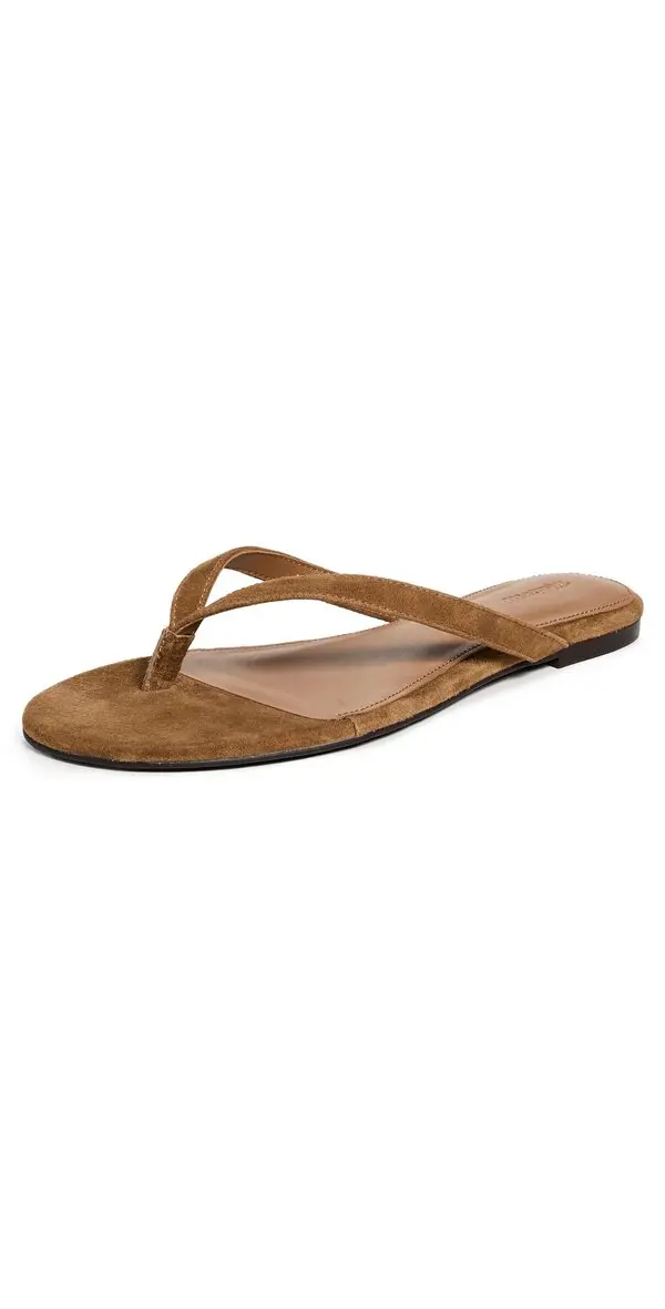 Madewell Iggy Suede Thong Sandals - Glazed Walnut
