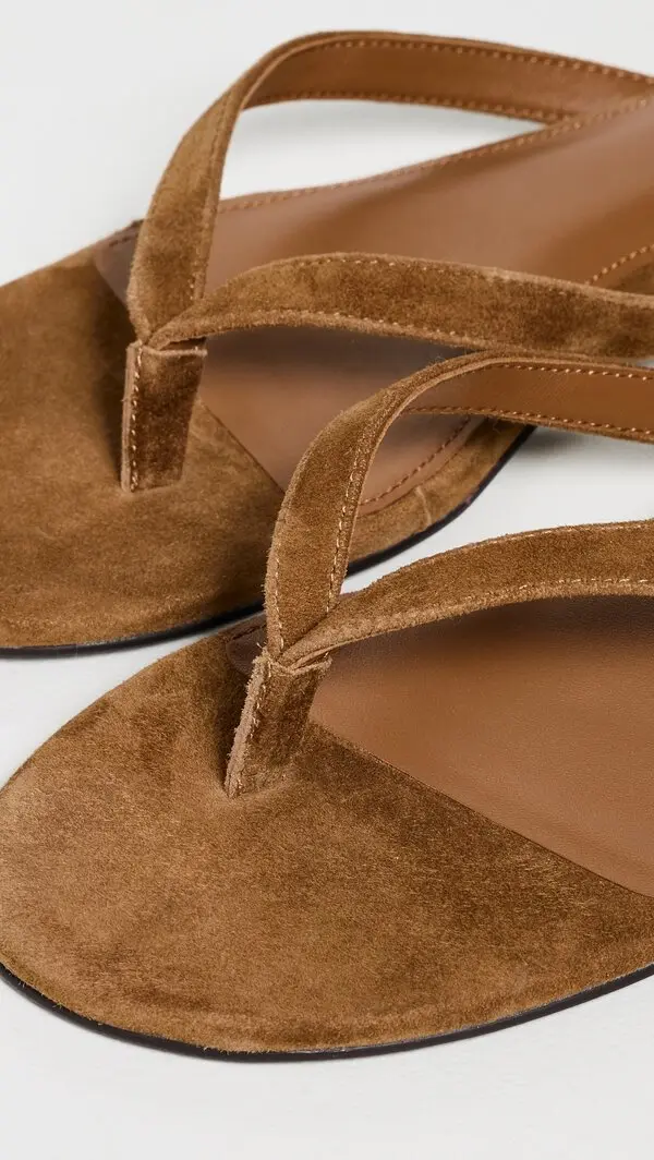 Madewell Iggy Suede Thong Sandals - Glazed Walnut