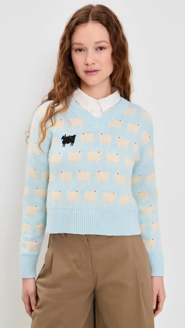 ROWING BLAZERS Sheep Pattern Pullover - Blue