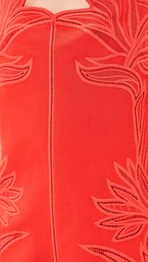 Simkhai Ellery Embroidered Bustier Midi Dress