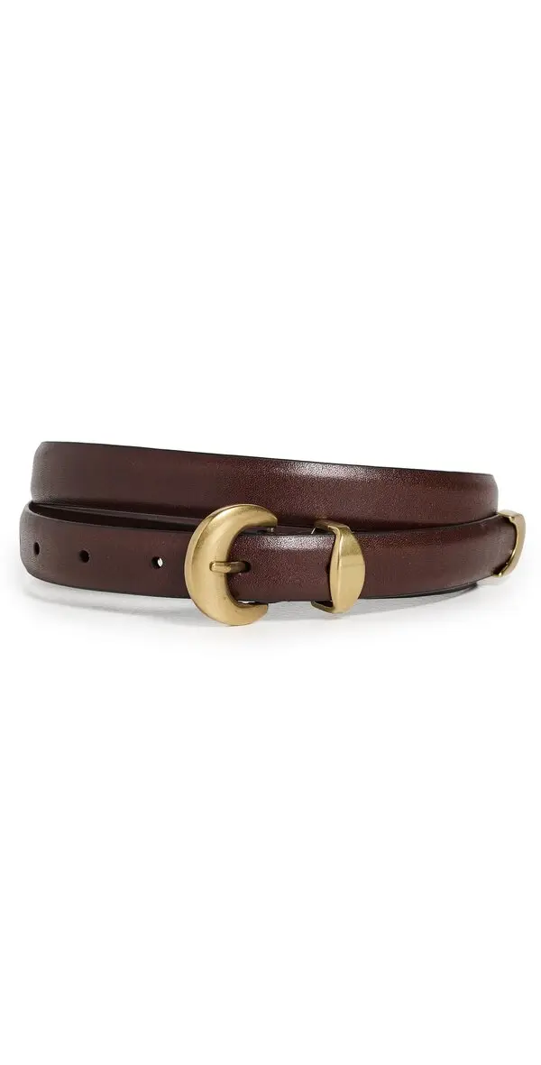 Madewell Lucie Leather Belt - Chocolate Raisin