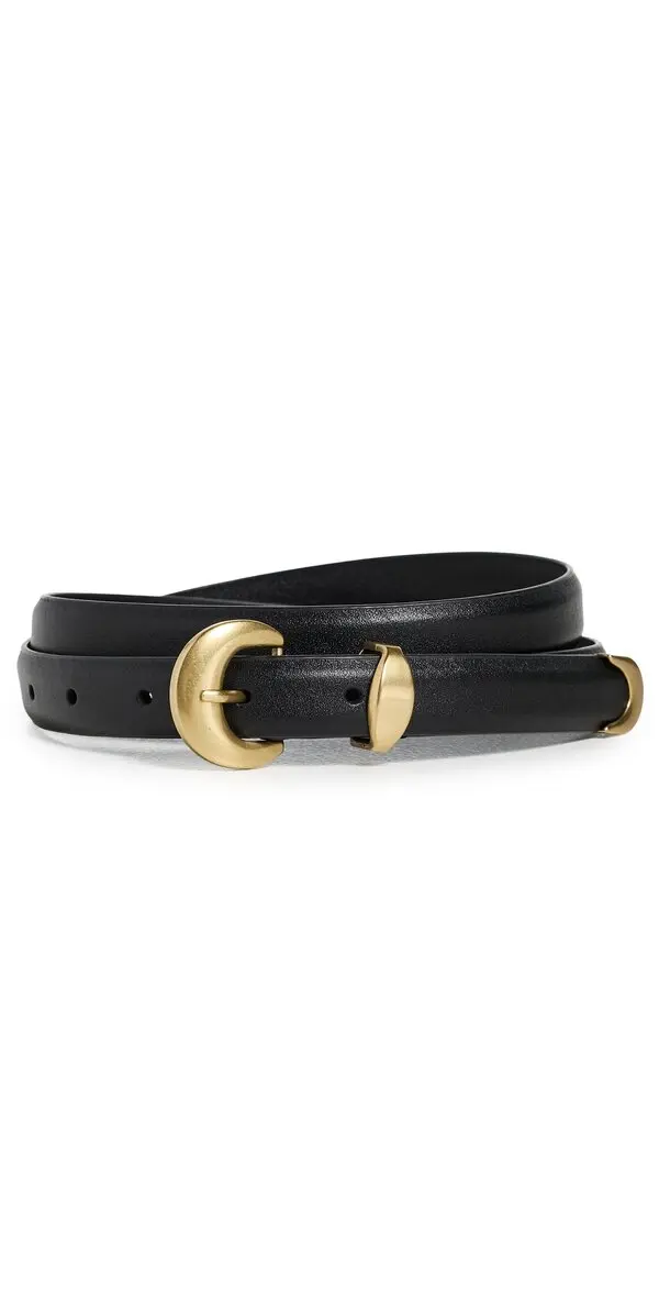 Madewell Lucie Leather Belt - True Black