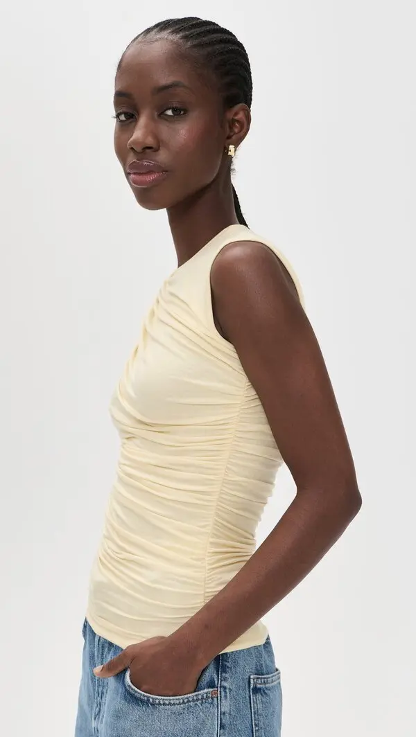 AGOLDE Ester Twist Tank - Lemon Drop