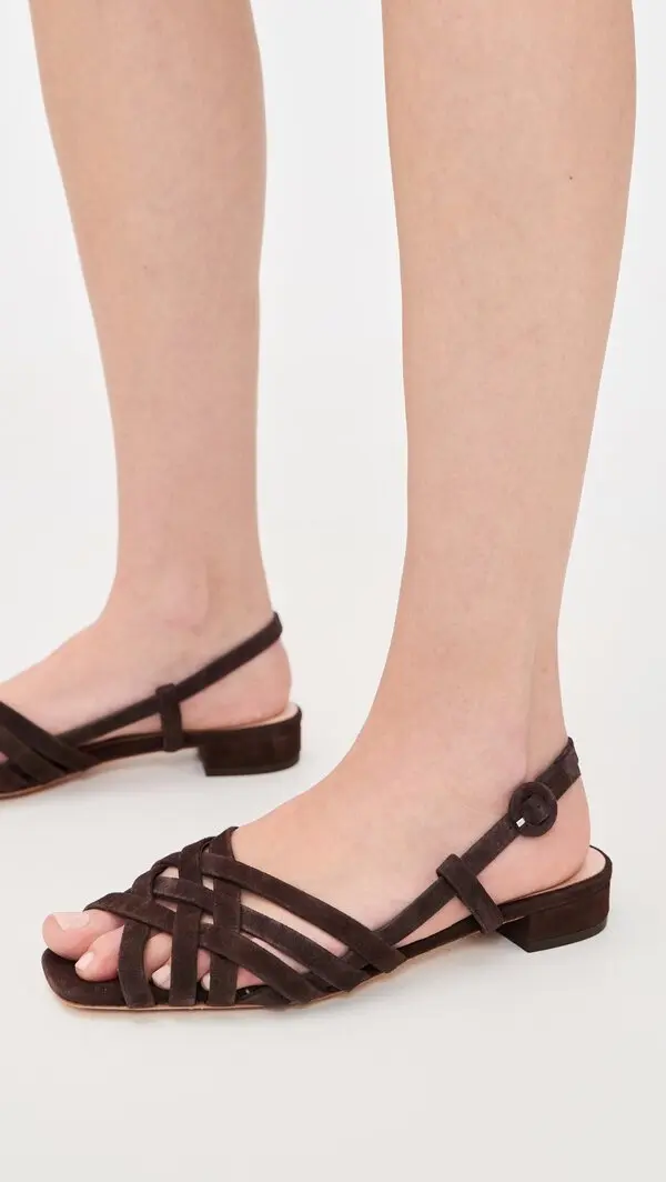 LOEFFLER RANDALL Shelly Lattice Slingback Sandals - Tmoro