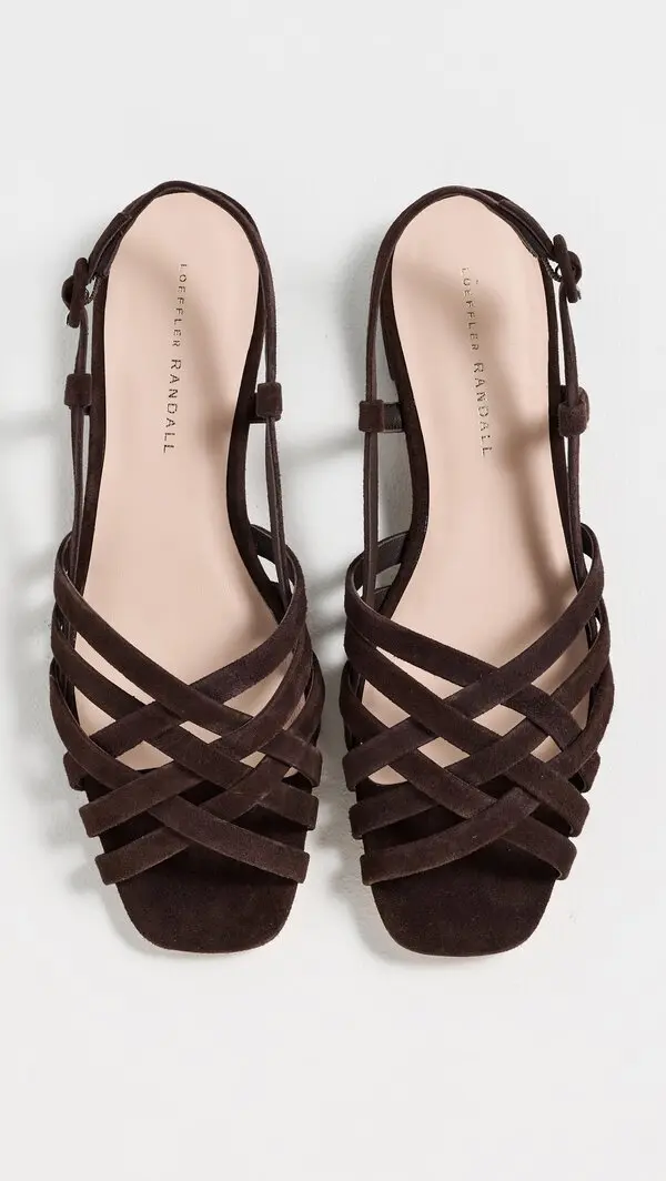LOEFFLER RANDALL Shelly Lattice Slingback Sandals - Tmoro