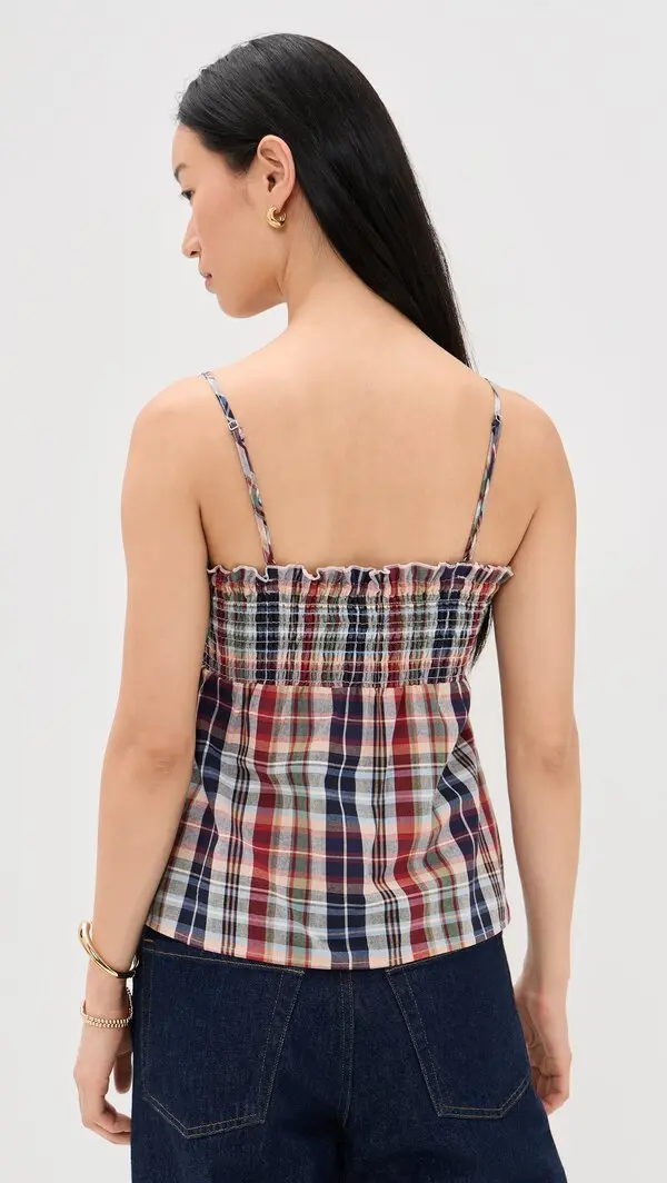 ROWING BLAZERS Plaid Sweetheart Neck Tank