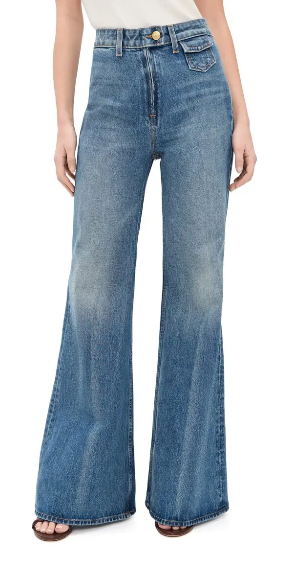 Ulla Johnson Odelia Wide Leg Jeans - Danube