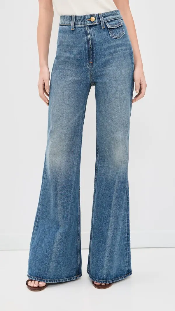 Ulla Johnson Odelia Wide Leg Jeans - Danube