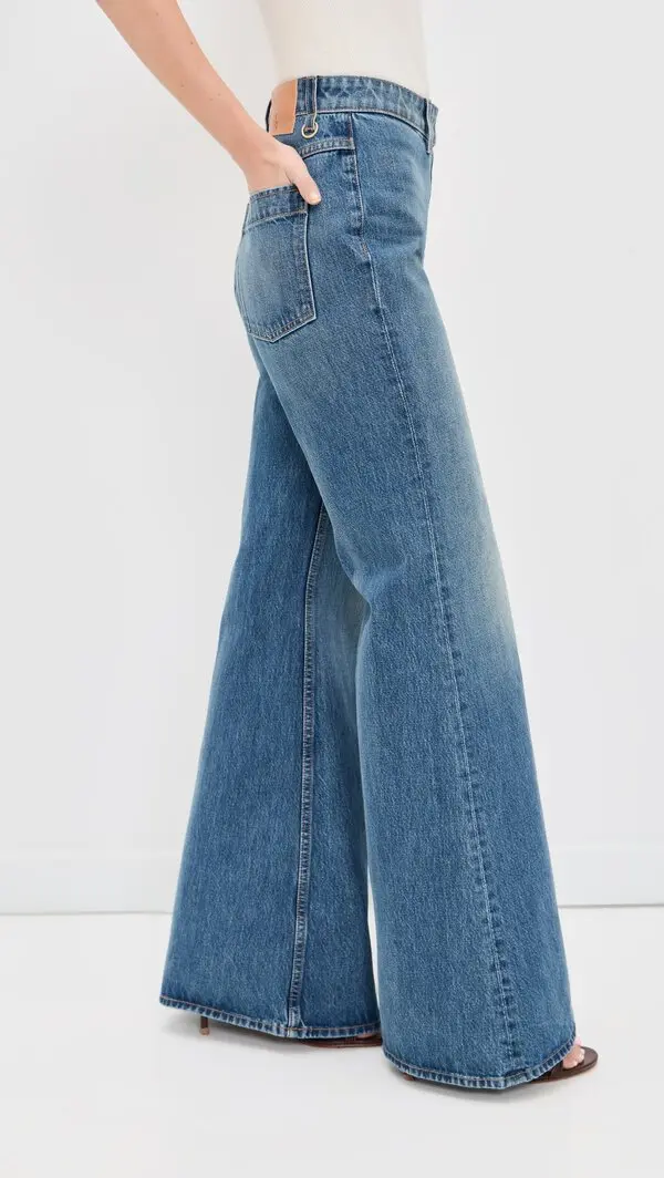Ulla Johnson Odelia Wide Leg Jeans - Danube