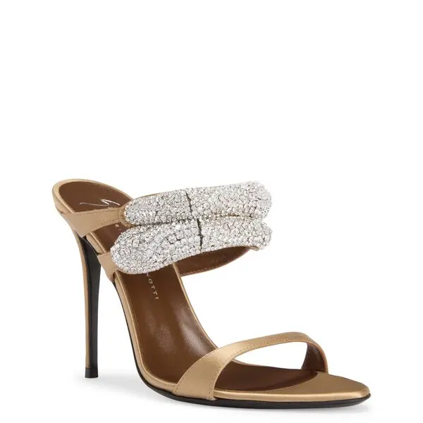 GIUSEPPE ZANOTTI Elise Soiree 105 Mules - Light_brown
