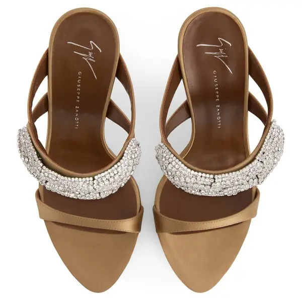 GIUSEPPE ZANOTTI Elise Soiree 105 Mules - Light_brown