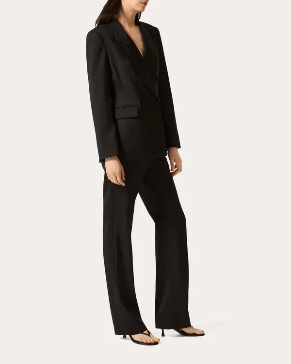 ARGENT Seasonless Wool Silk-lapel Tuxedo Blazer