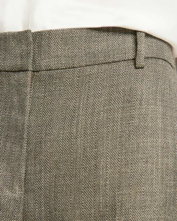 ARGENT Soho Herringbone Wool Creased Trousers - Grey