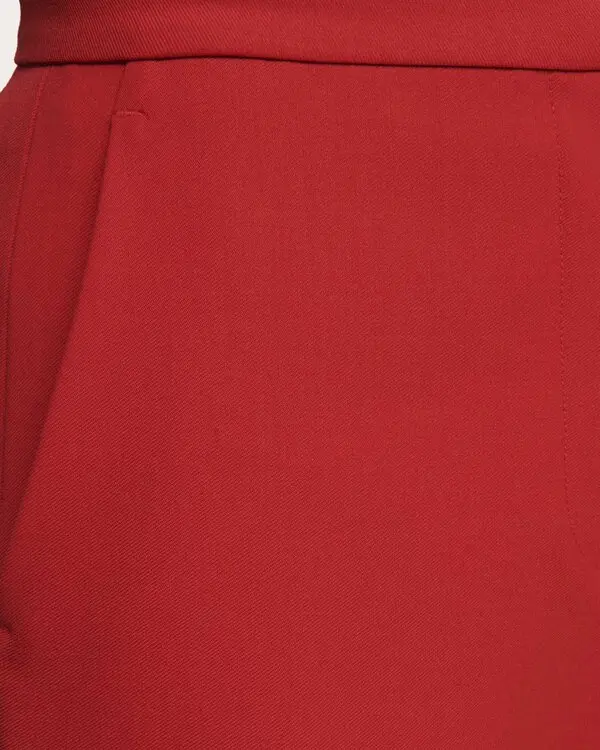 ARGENT Prince Heavy Wool Twill Creased Trousers - Red