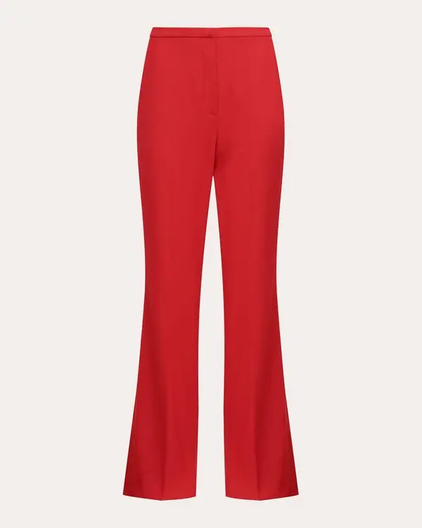 ARGENT Prince Heavy Wool Twill Creased Trousers - Red