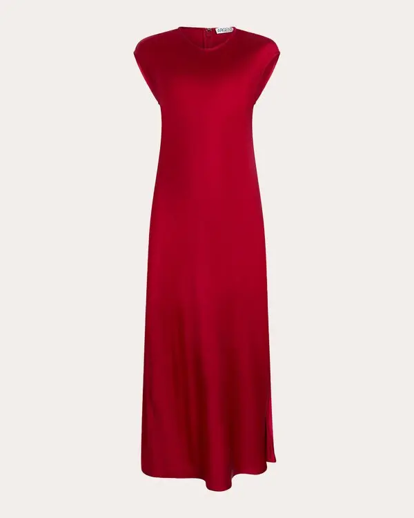 ARGENT Silk Charmeuse Bias-cut Slip Dress - Red