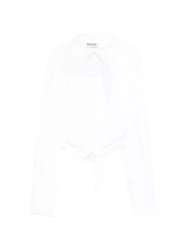 Monse Wrap Cropped Shirt - White