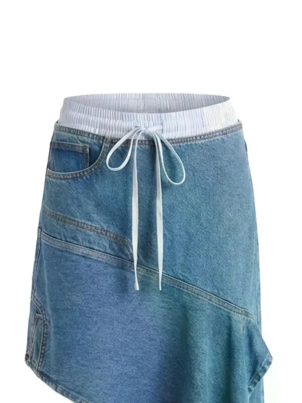 Monse Deconstructed Midi Denim Skirt