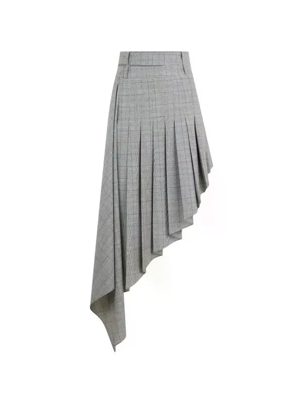 Monse Asymmetric Pleated Midi Skirt