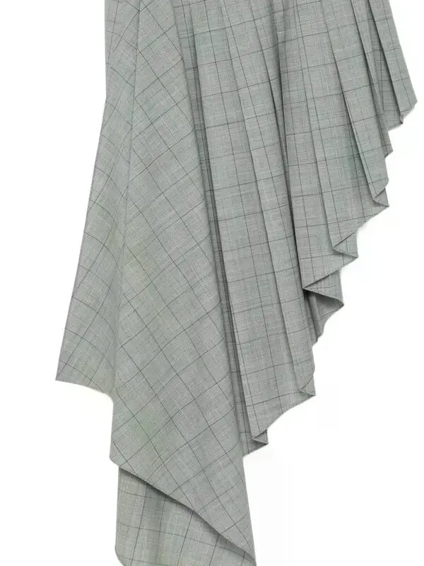 Monse Asymmetric Pleated Midi Skirt