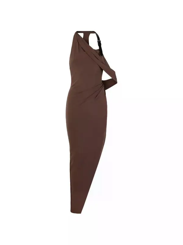 Monse Drape Cowl Asymmetric Dress