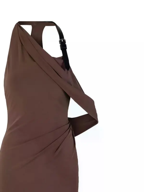 Monse Drape Cowl Asymmetric Dress