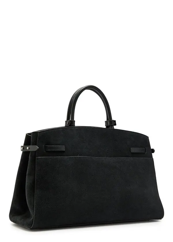 DEMELLIER The Hudson Suede Top Handle Bag - Black