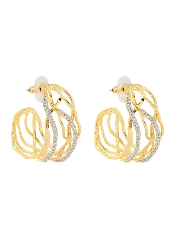 Alexis Bittar Solanales Two-tone Hoop Earrings - Gold